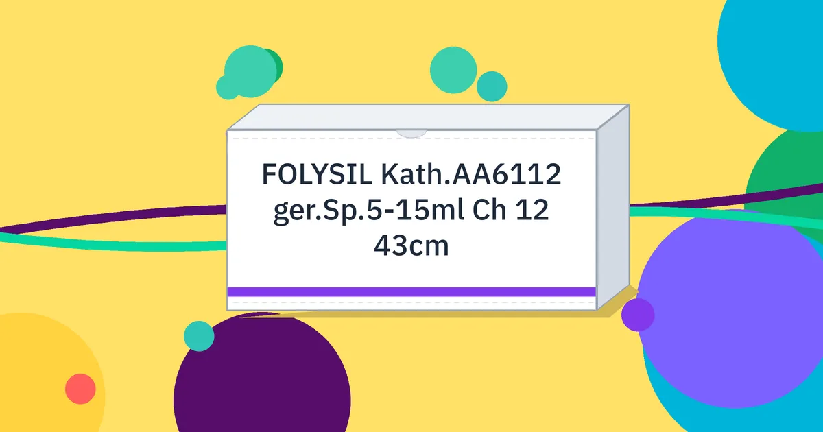 Symbolbild: Packung mit der Aufschrift FOLYSIL Kath.AA6112 ger.Sp.5-15ml Ch 12 43cm (PZN 00151963) – Verfügbarkeit und Bezug in Apotheken in Frankfurt am Main