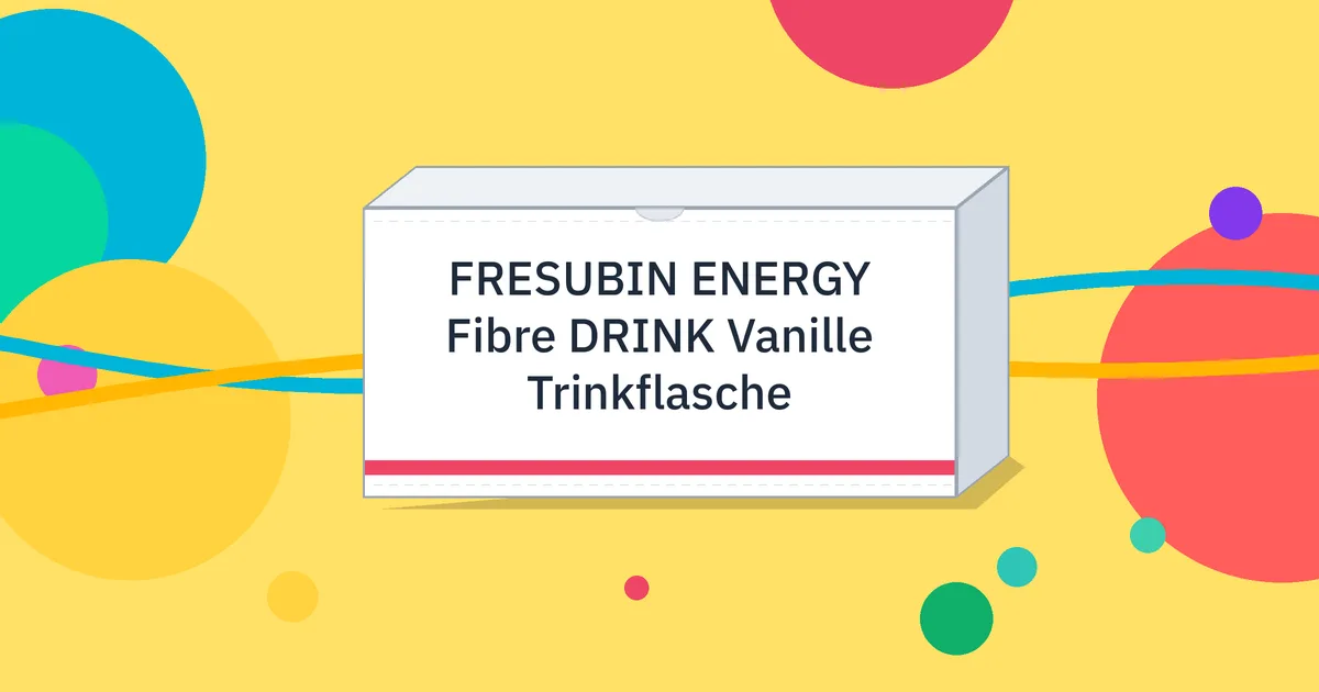 Symbolbild: Packung mit der Aufschrift FRESUBIN ENERGY Fibre DRINK Vanille Trinkflasche (PZN 06892614) – Verfügbarkeit und Bezug in Apotheken in Frankfurt am Main