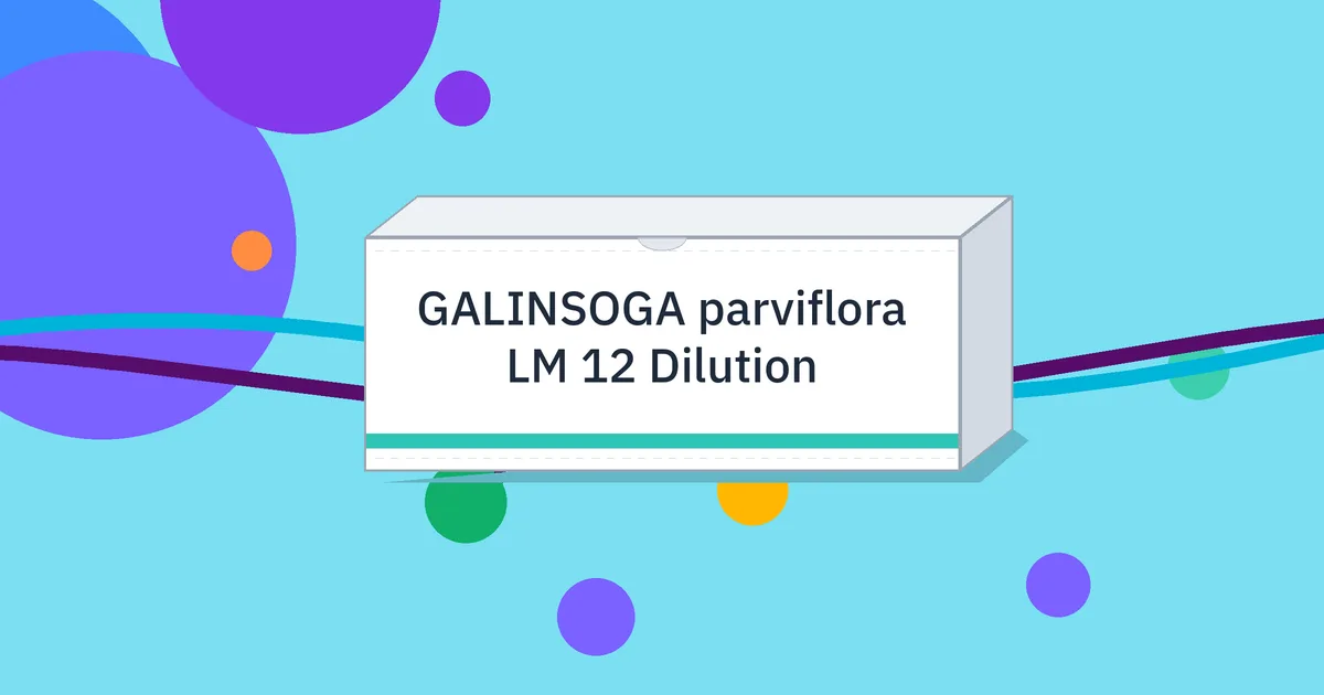 Symbolbild: Packung mit der Aufschrift GALINSOGA parviflora LM 12 Dilution (PZN 13496675) – Verfügbarkeit und Bezug in Apotheken in Frankfurt am Main
