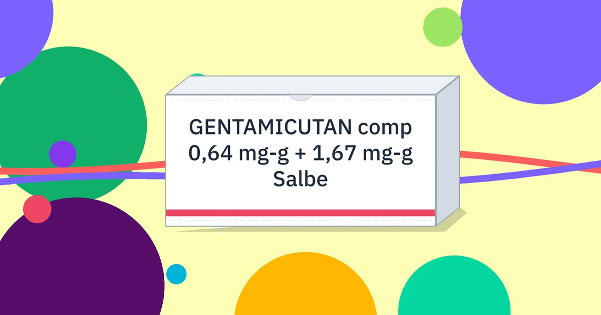 Symbolbild: Packung mit der Aufschrift GENTAMICUTAN comp 0,64 mg-g + 1,67 mg-g Salbe (PZN 17445367) – Verfügbarkeit und Bezug in Apotheken in Frankfurt am Main
