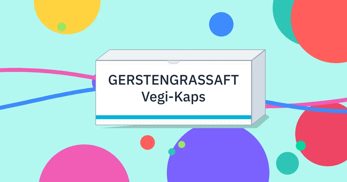 Symbolbild: Packung mit der Aufschrift GERSTENGRASSAFT Vegi-Kaps (PZN 00581988) – Verfügbarkeit und Bezug in Apotheken in Frankfurt am Main