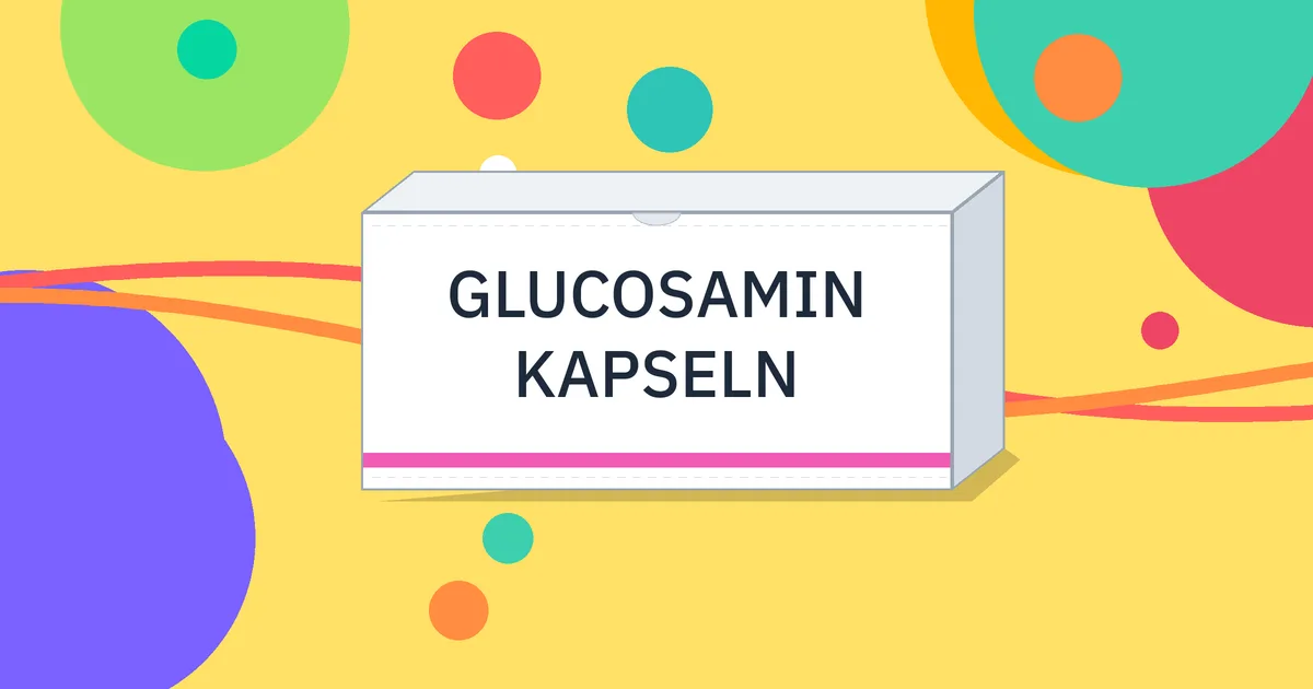 Symbolbild: Packung mit der Aufschrift GLUCOSAMIN KAPSELN (PZN 19263624) – Verfügbarkeit und Bezug in Apotheken in Frankfurt am Main