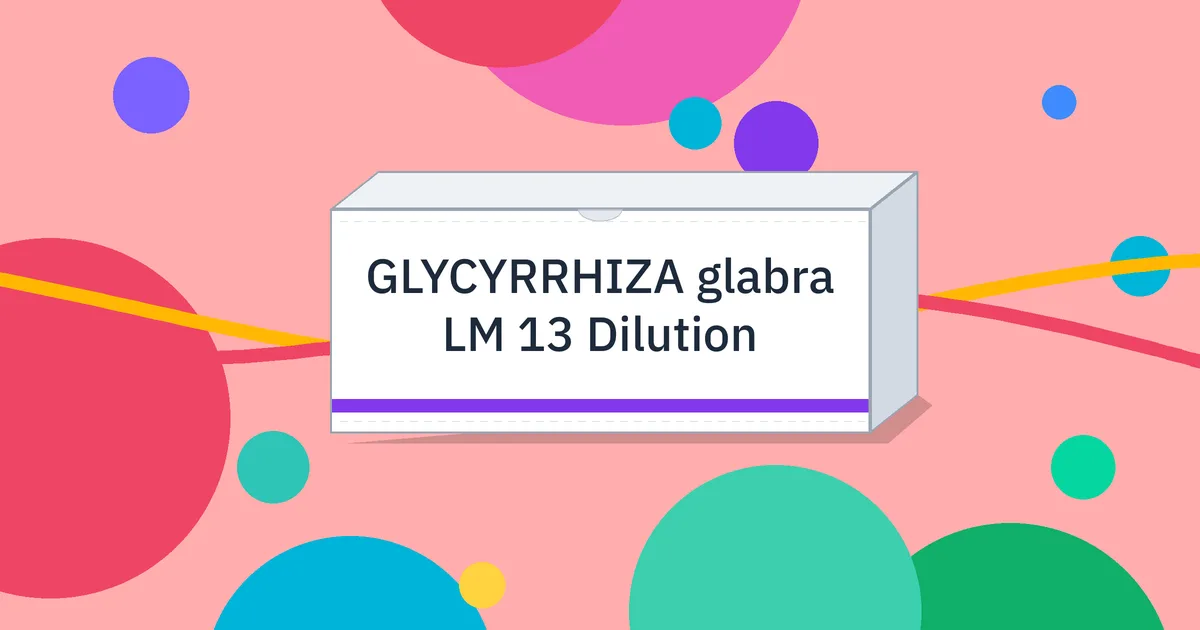 Symbolbild: Packung mit der Aufschrift GLYCYRRHIZA glabra LM 13 Dilution (PZN 12880839) – Verfügbarkeit und Bezug in Apotheken in Frankfurt am Main