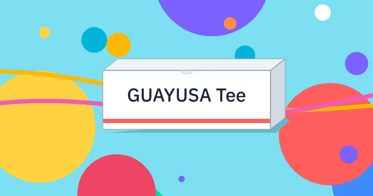 Symbolbild: Packung mit der Aufschrift GUAYUSA Tee (PZN 18680030) – Verfügbarkeit und Bezug in Apotheken in Frankfurt am Main