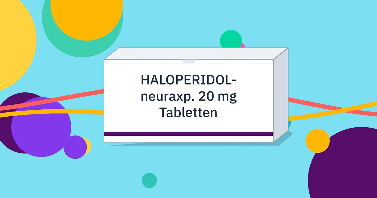 Symbolbild: Packung mit der Aufschrift HALOPERIDOL-neuraxp. 20 mg Tabletten (PZN 04463470) – Verfügbarkeit und Bezug in Apotheken in Frankfurt am Main