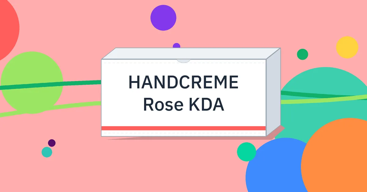 Symbolbild: Packung mit der Aufschrift HANDCREME Rose KDA (PZN 19515824) – Verfügbarkeit und Bezug in Apotheken in Frankfurt am Main