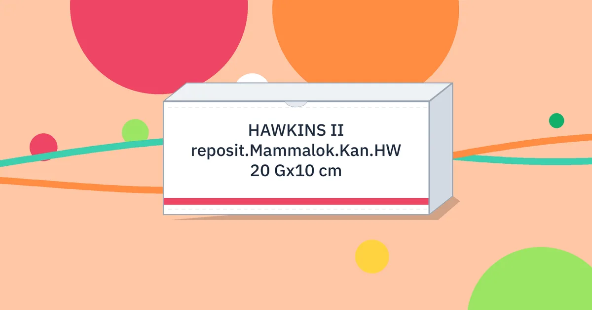 Symbolbild: Packung mit der Aufschrift HAWKINS II reposit.Mammalok.Kan.HW 20 Gx10 cm (PZN 04501650) – Verfügbarkeit und Bezug in Apotheken in Frankfurt am Main