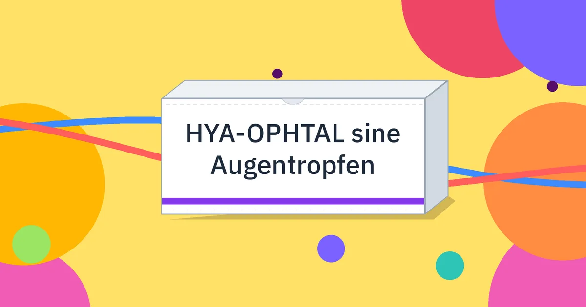 Symbolbild: Packung mit der Aufschrift HYA-OPHTAL sine Augentropfen (PZN 04394728) – Verfügbarkeit und Bezug in Apotheken in Frankfurt am Main