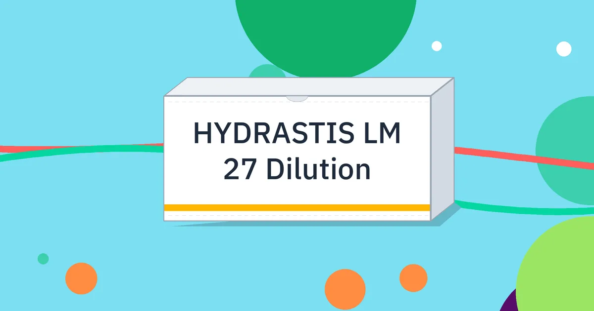 Symbolbild: Packung mit der Aufschrift HYDRASTIS LM 27 Dilution (PZN 12890312) – Verfügbarkeit und Bezug in Apotheken in Frankfurt am Main