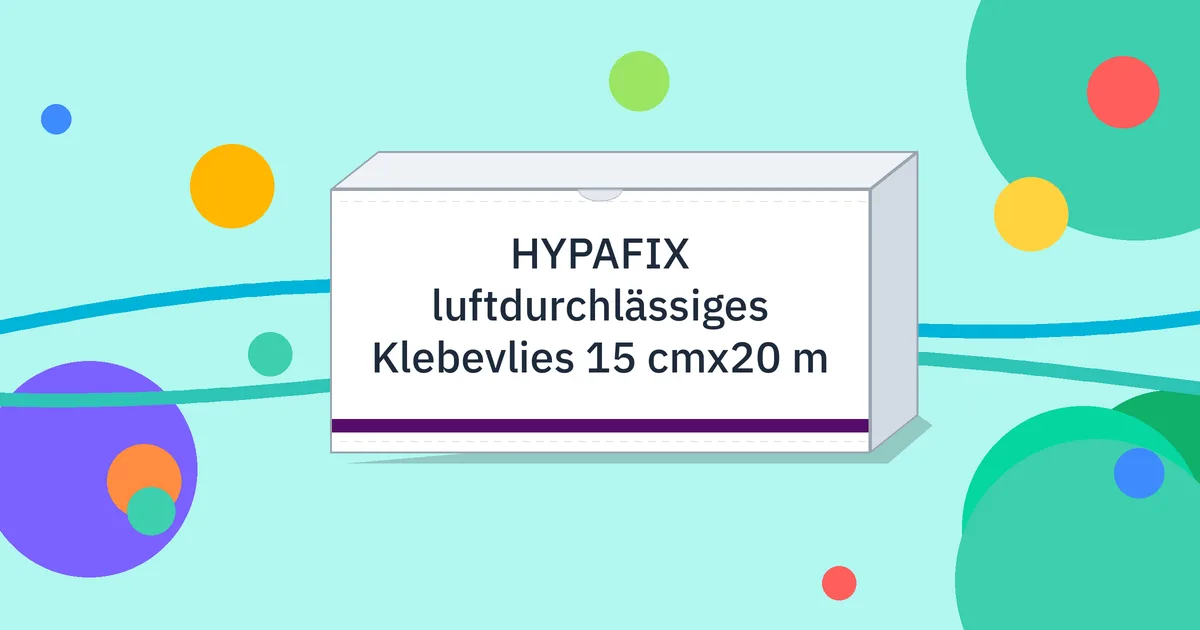 Symbolbild: Packung mit der Aufschrift HYPAFIX luftdurchlässiges Klebevlies 15 cmx20 m (PZN 18889818) – Verfügbarkeit und Bezug in Apotheken in Frankfurt am Main