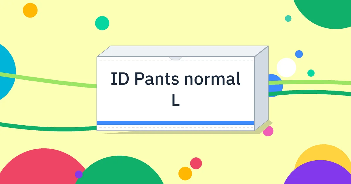 Symbolbild: Packung mit der Aufschrift ID Pants normal L (PZN 18244369) – Verfügbarkeit und Bezug in Apotheken in Frankfurt am Main