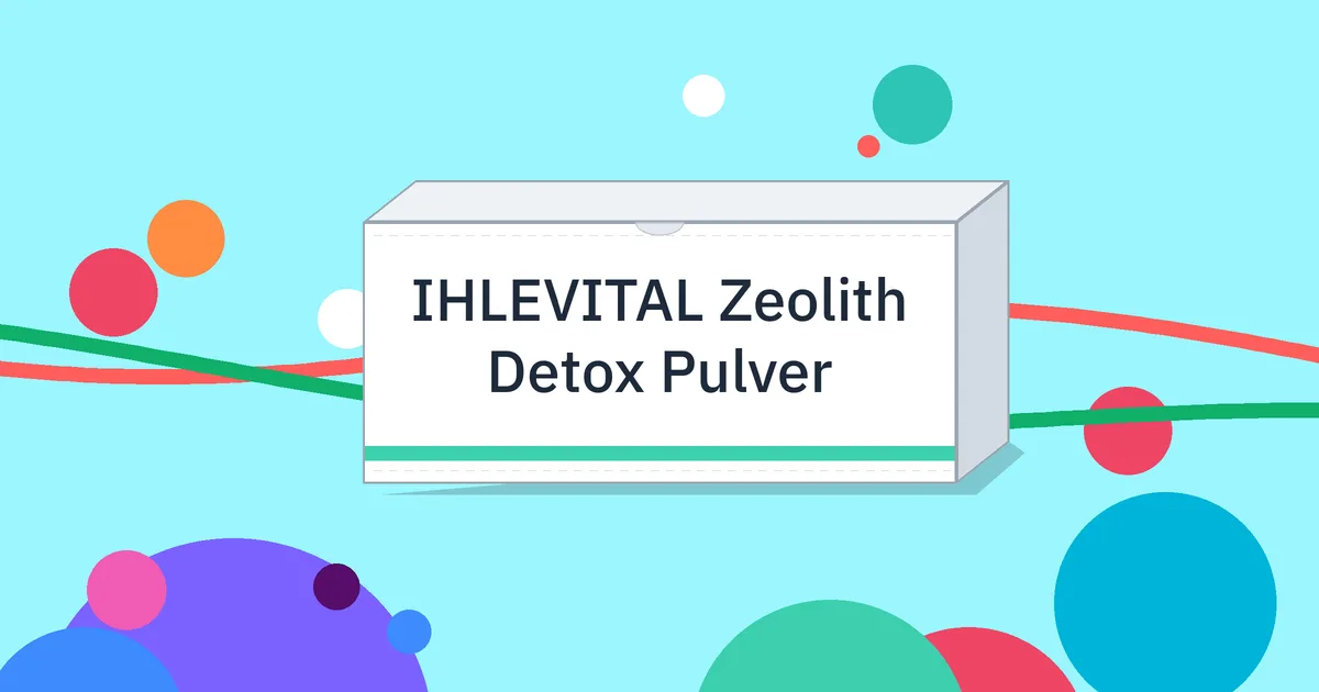 Symbolbild: Packung mit der Aufschrift IHLEVITAL Zeolith Detox Pulver (PZN 14438869) – Verfügbarkeit und Bezug in Apotheken in Frankfurt am Main