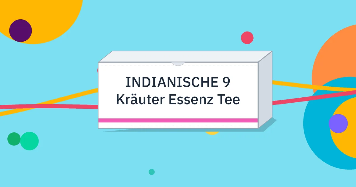 Symbolbild: Packung mit der Aufschrift INDIANISCHE 9 Kräuter Essenz Tee (PZN 11689803) – Verfügbarkeit und Bezug in Apotheken in Frankfurt am Main