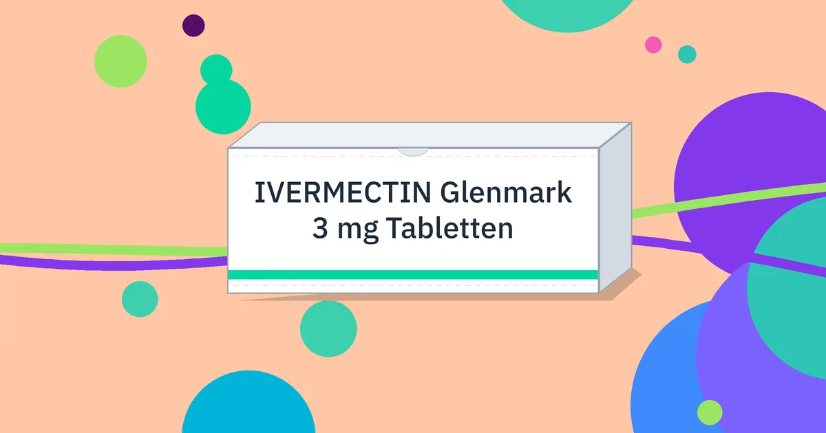Symbolbild: Packung mit der Aufschrift IVERMECTIN Glenmark 3 mg Tabletten (PZN 19833487) – Verfügbarkeit und Bezug in Apotheken in Frankfurt am Main
