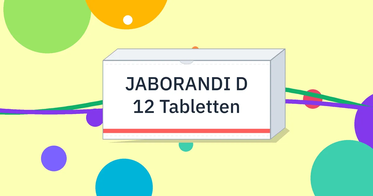 Symbolbild: Packung mit der Aufschrift JABORANDI D 12 Tabletten (PZN 07170656) – Verfügbarkeit und Bezug in Apotheken in Frankfurt am Main