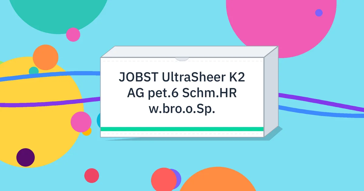 Symbolbild: Packung mit der Aufschrift JOBST UltraSheer K2 AG pet.6 Schm.HR w.bro.o.Sp. (PZN 13143764) – Verfügbarkeit und Bezug in Apotheken in Frankfurt am Main