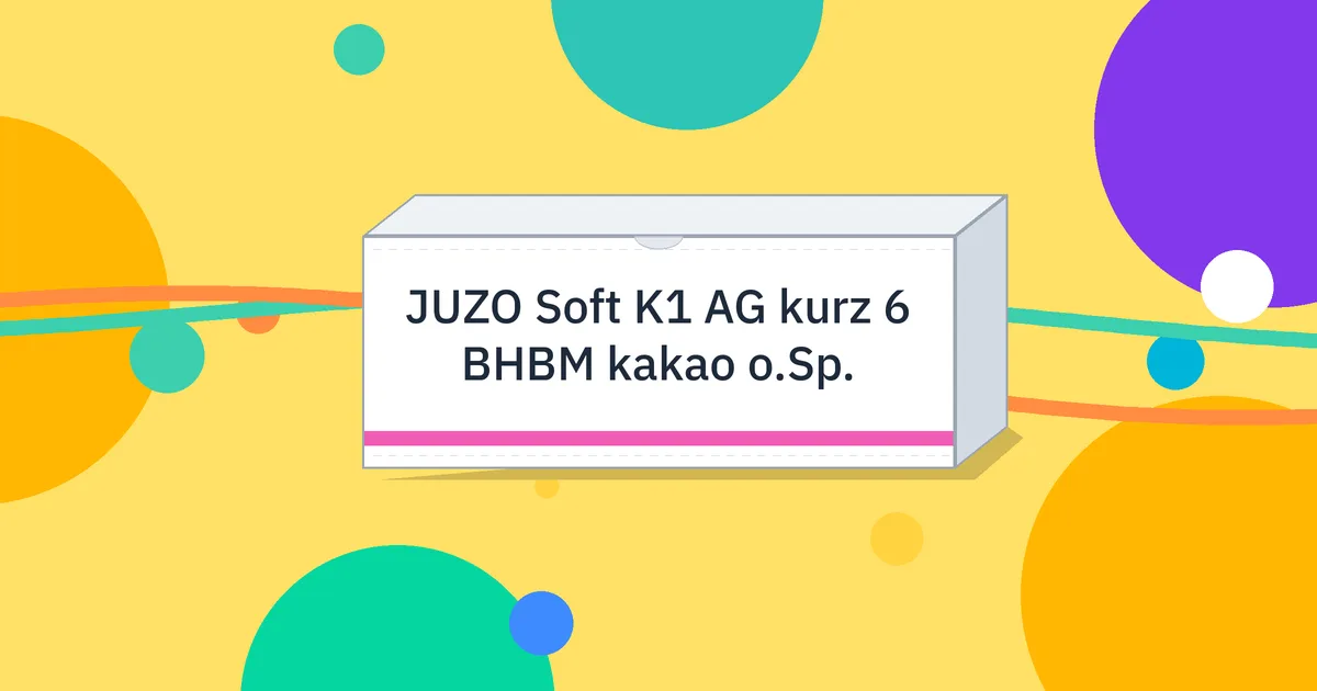 Symbolbild: Packung mit der Aufschrift JUZO Soft K1 AG kurz 6 BHBM kakao o.Sp. (PZN 14858005) – Verfügbarkeit und Bezug in Apotheken in Frankfurt am Main
