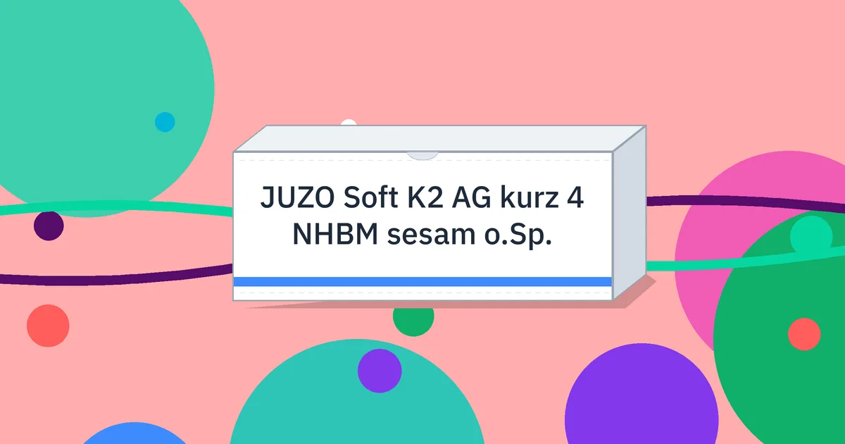 Symbolbild: Packung mit der Aufschrift JUZO Soft K2 AG kurz 4 NHBM sesam o.Sp. (PZN 14998344) – Verfügbarkeit und Bezug in Apotheken in Frankfurt am Main