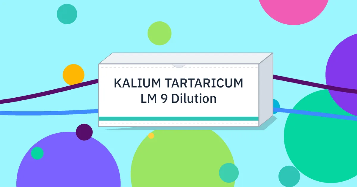 Symbolbild: Packung mit der Aufschrift KALIUM TARTARICUM LM 9 Dilution (PZN 12926702) – Verfügbarkeit und Bezug in Apotheken in Frankfurt am Main