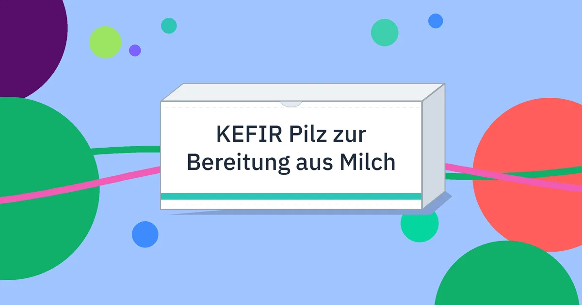 Symbolbild: Packung mit der Aufschrift KEFIR Pilz zur Bereitung aus Milch (PZN 12426537) – Verfügbarkeit und Bezug in Apotheken in Frankfurt am Main