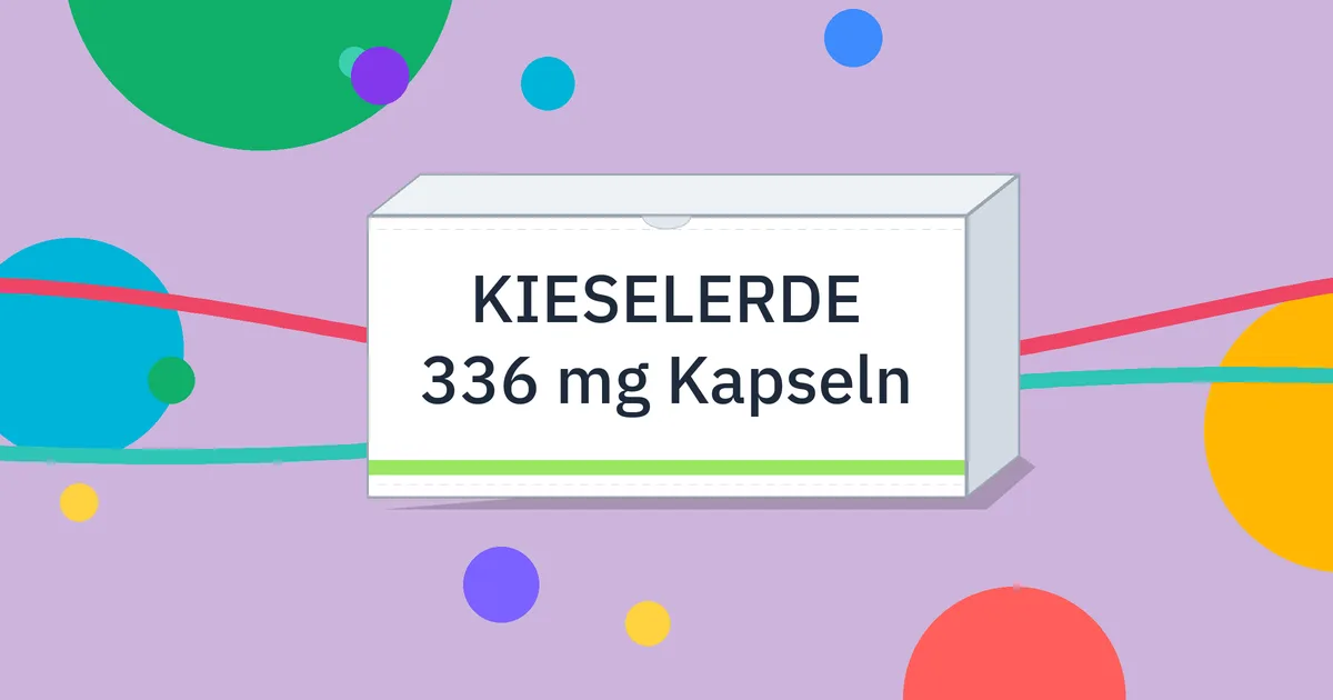 Symbolbild: Packung mit der Aufschrift KIESELERDE 336 mg Kapseln (PZN 17426341) – Verfügbarkeit und Bezug in Apotheken in Frankfurt am Main