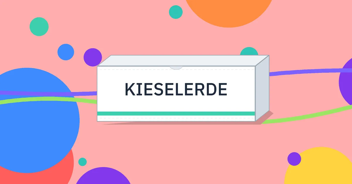 Symbolbild: Packung mit der Aufschrift KIESELERDE (PZN 02483787) – Verfügbarkeit und Bezug in Apotheken in Frankfurt am Main