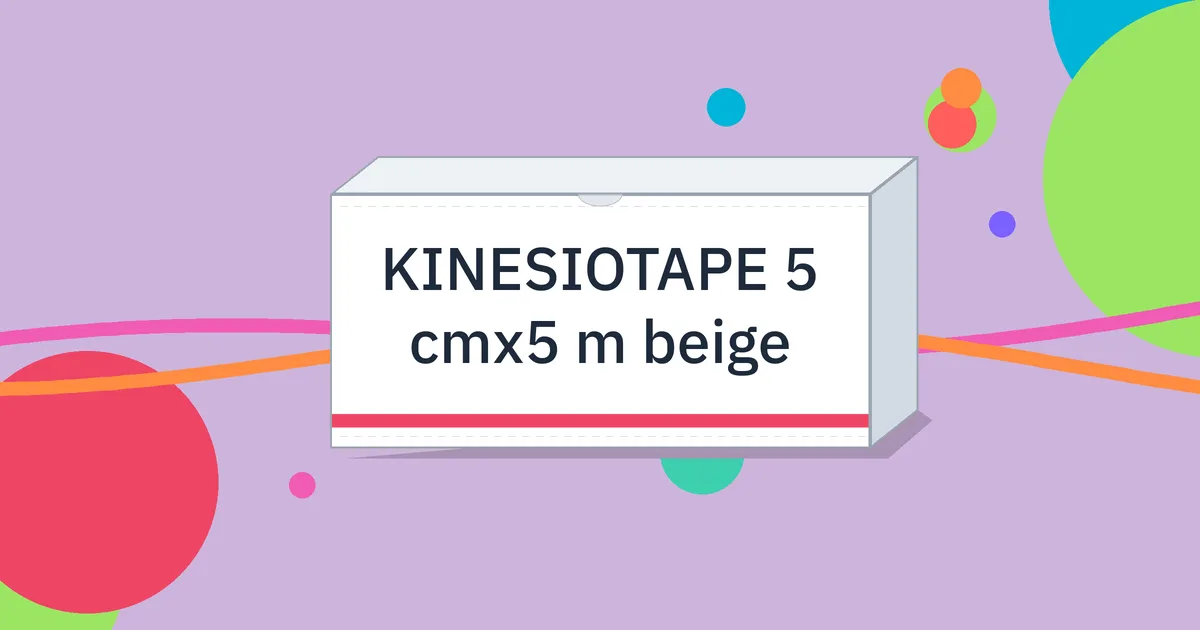 Symbolbild: Packung mit der Aufschrift KINESIOTAPE 5 cmx5 m beige (PZN 14304979) – Verfügbarkeit und Bezug in Apotheken in Frankfurt am Main