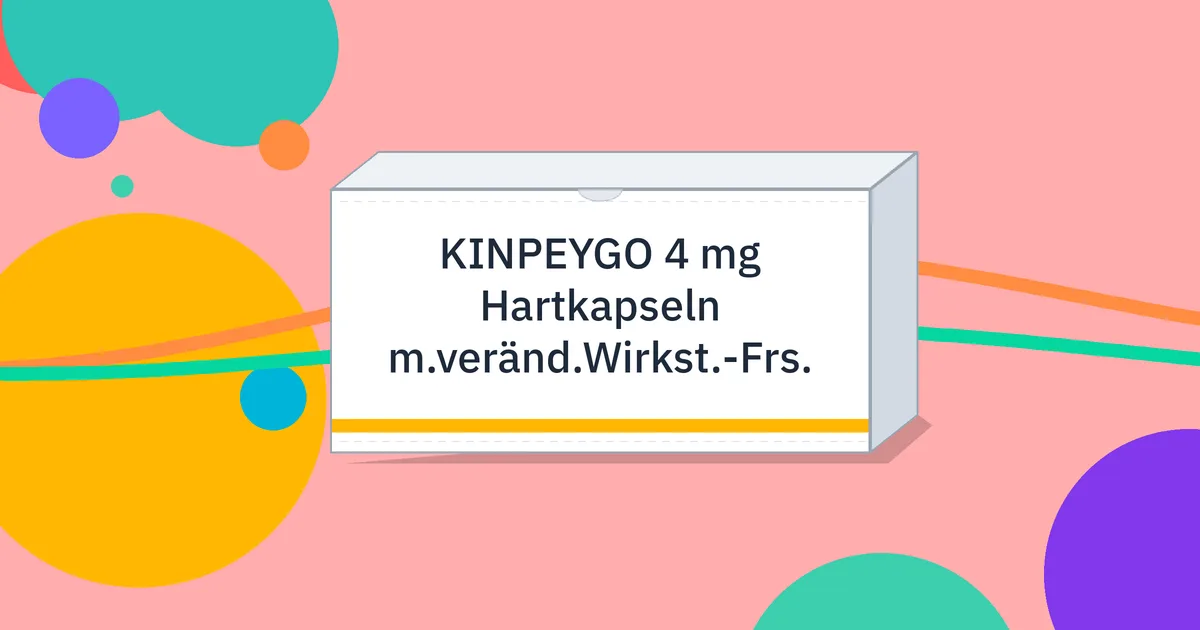 Symbolbild: Packung mit der Aufschrift KINPEYGO 4 mg Hartkapseln m.veränd.Wirkst.-Frs. (PZN 20089657) – Verfügbarkeit und Bezug in Apotheken in Frankfurt am Main