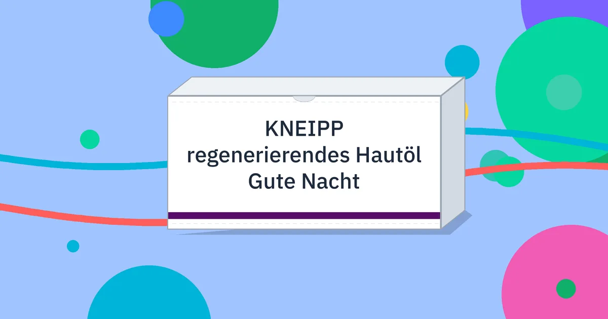 Symbolbild: Packung mit der Aufschrift KNEIPP regenerierendes Hautöl Gute Nacht (PZN 17442883) – Verfügbarkeit und Bezug in Apotheken in Frankfurt am Main
