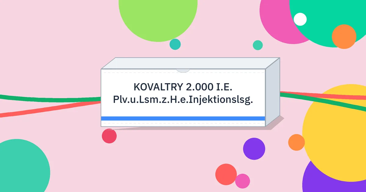 Symbolbild: Packung mit der Aufschrift KOVALTRY 2.000 I.E. Plv.u.Lsm.z.H.e.Injektionslsg. (PZN 17257826) – Verfügbarkeit und Bezug in Apotheken in Frankfurt am Main