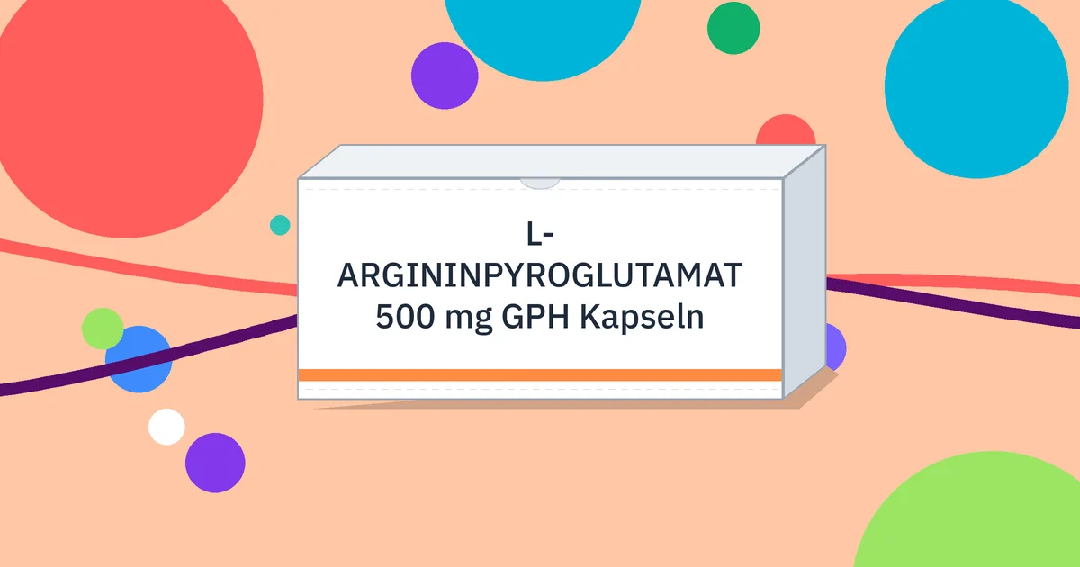 Symbolbild: Packung mit der Aufschrift L-ARGININPYROGLUTAMAT 500 mg GPH Kapseln (PZN 09918426) – Verfügbarkeit und Bezug in Apotheken in Frankfurt am Main