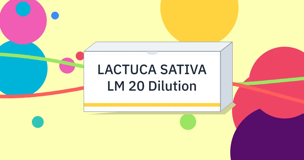 Symbolbild: Packung mit der Aufschrift LACTUCA SATIVA LM 20 Dilution (PZN 13521367) – Verfügbarkeit und Bezug in Apotheken in Frankfurt am Main
