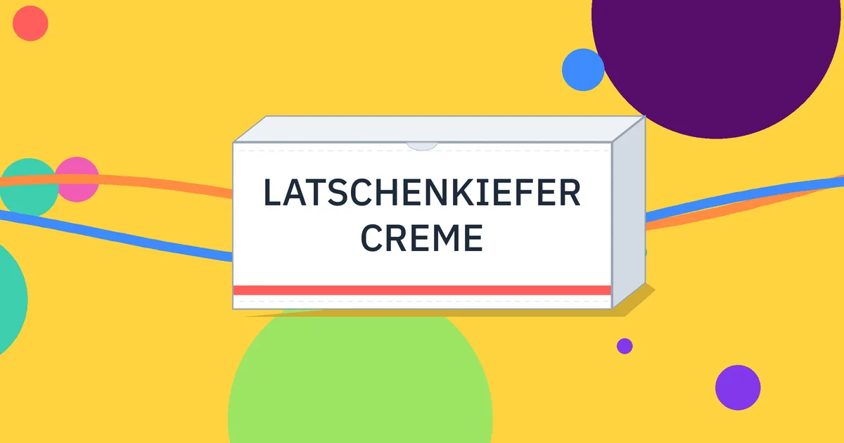 Symbolbild: Packung mit der Aufschrift LATSCHENKIEFER CREME (PZN 11026416) – Verfügbarkeit und Bezug in Apotheken in Frankfurt am Main