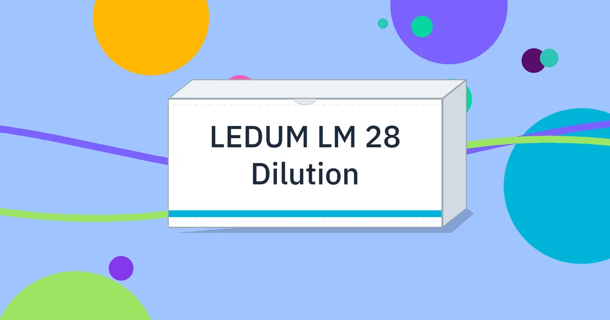 Symbolbild: Packung mit der Aufschrift LEDUM LM 28 Dilution (PZN 12930394) – Verfügbarkeit und Bezug in Apotheken in Frankfurt am Main