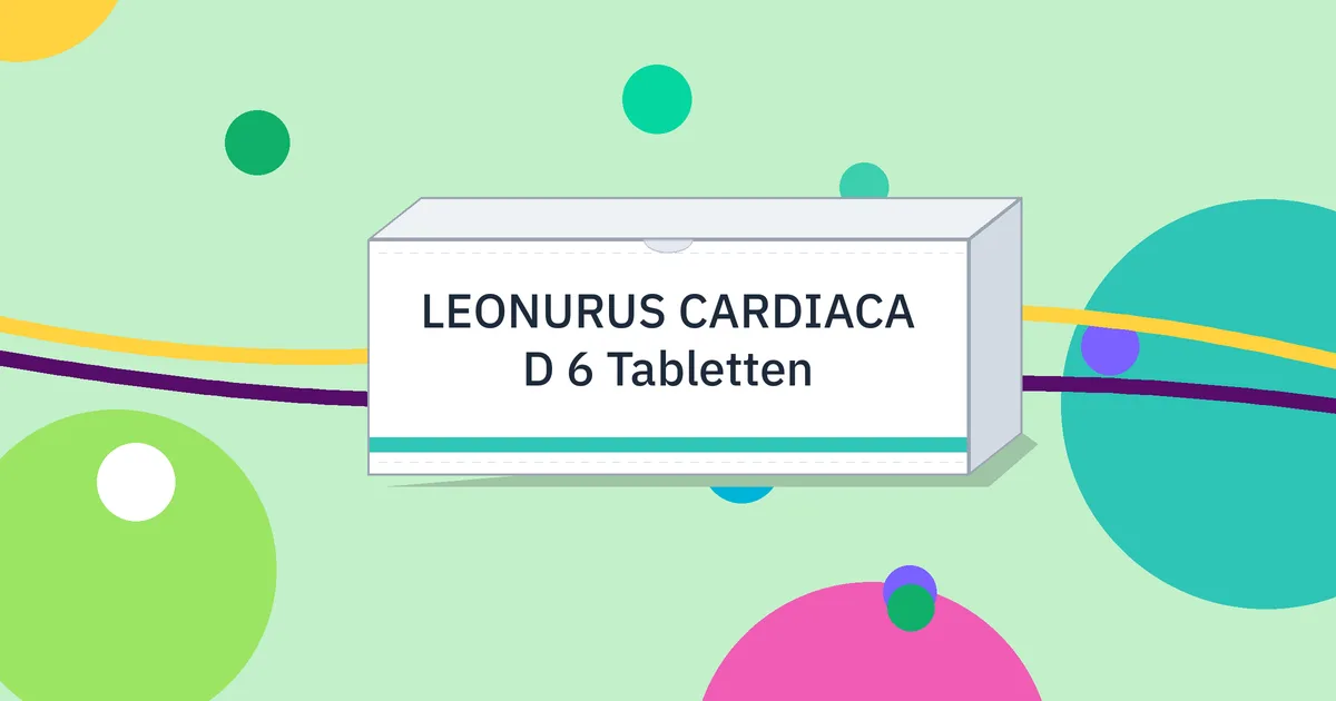 Symbolbild: Packung mit der Aufschrift LEONURUS CARDIACA D 6 Tabletten (PZN 07457783) – Verfügbarkeit und Bezug in Apotheken in Frankfurt am Main