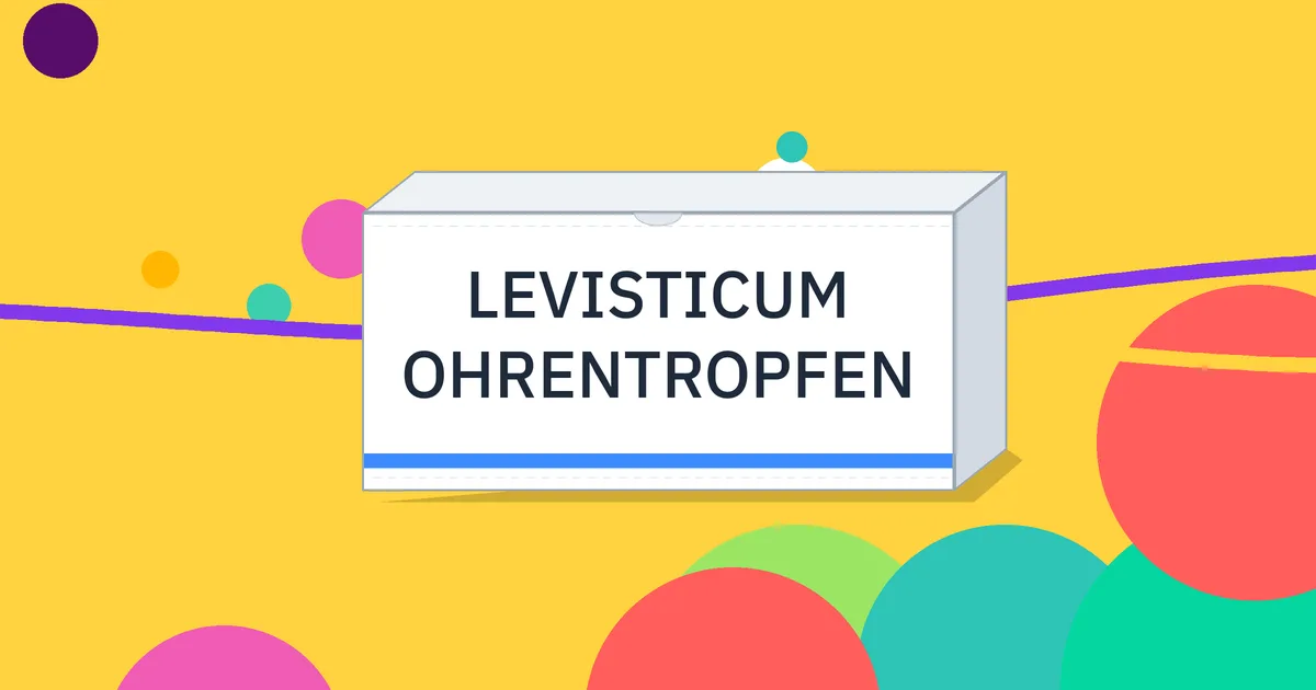 Symbolbild: Packung mit der Aufschrift LEVISTICUM OHRENTROPFEN (PZN 01754089) – Verfügbarkeit und Bezug in Apotheken in Frankfurt am Main