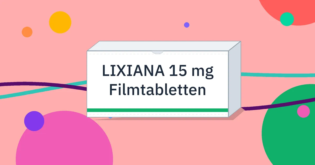 Symbolbild: Packung mit der Aufschrift LIXIANA 15 mg Filmtabletten (PZN 10713994) – Verfügbarkeit und Bezug in Apotheken in Frankfurt am Main