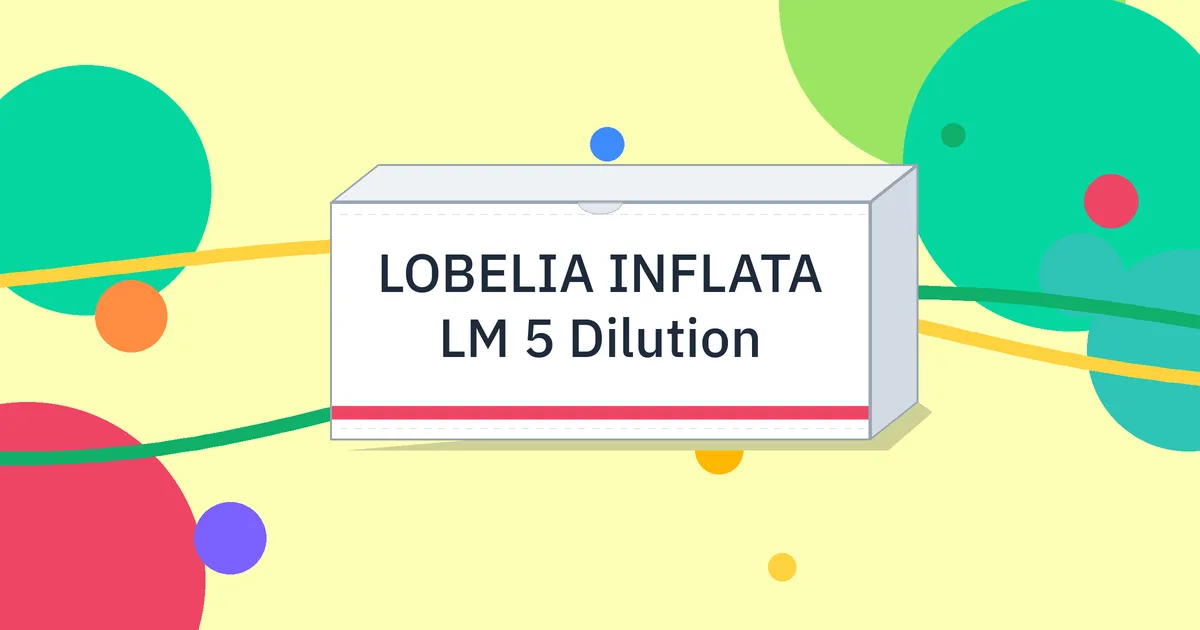 Symbolbild: Packung mit der Aufschrift LOBELIA INFLATA LM 5 Dilution (PZN 13533749) – Verfügbarkeit und Bezug in Apotheken in Frankfurt am Main