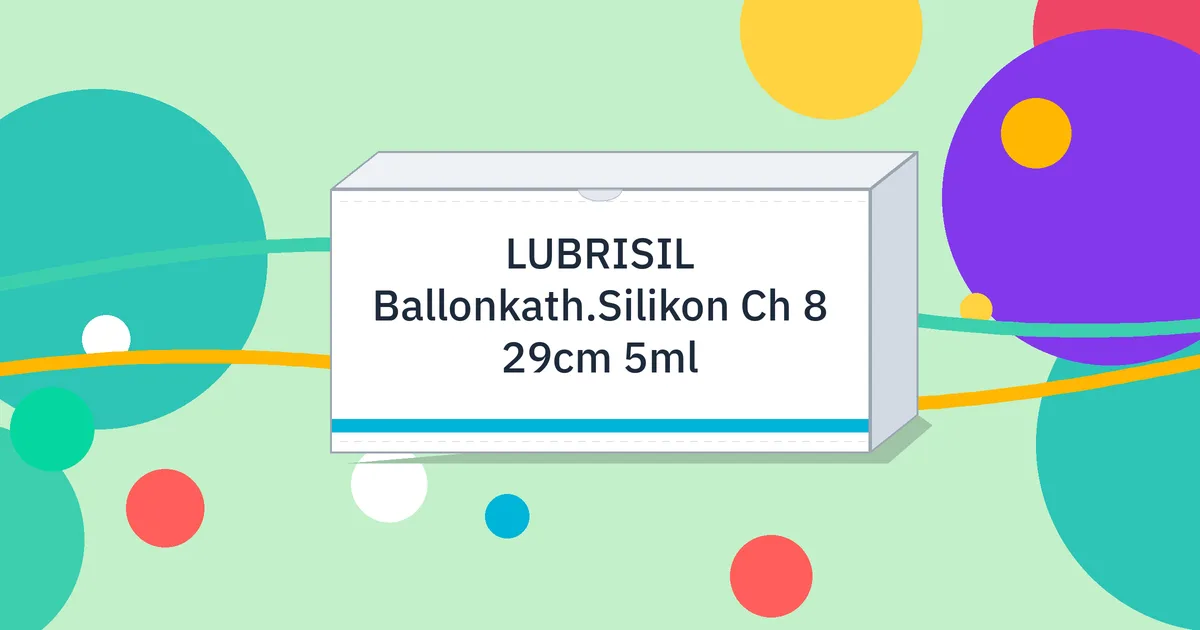 Symbolbild: Packung mit der Aufschrift LUBRISIL Ballonkath.Silikon Ch 8 29cm 5ml (PZN 06901394) – Verfügbarkeit und Bezug in Apotheken in Frankfurt am Main