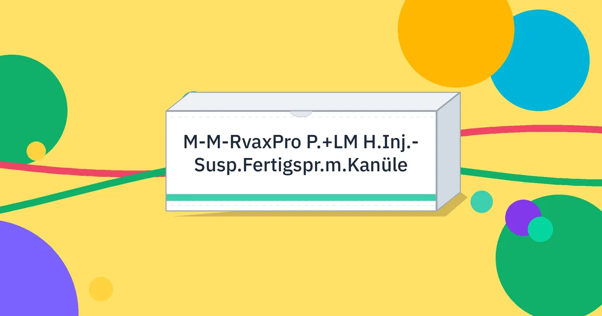 Symbolbild: Packung mit der Aufschrift M-M-RvaxPro P.+LM H.Inj.-Susp.Fertigspr.m.Kanüle (PZN 10102084) – Verfügbarkeit und Bezug in Apotheken in Frankfurt am Main
