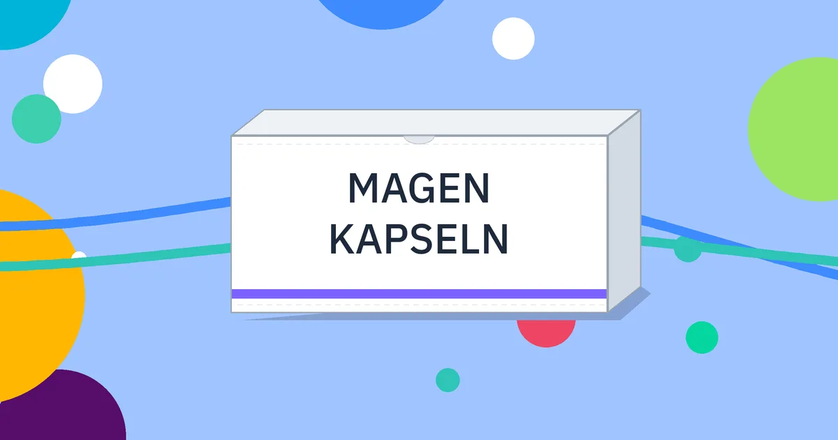 Symbolbild: Packung mit der Aufschrift MAGEN KAPSELN (PZN 19959544) – Verfügbarkeit und Bezug in Apotheken in Frankfurt am Main