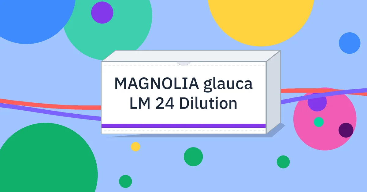 Symbolbild: Packung mit der Aufschrift MAGNOLIA glauca LM 24 Dilution (PZN 13539551) – Verfügbarkeit und Bezug in Apotheken in Frankfurt am Main