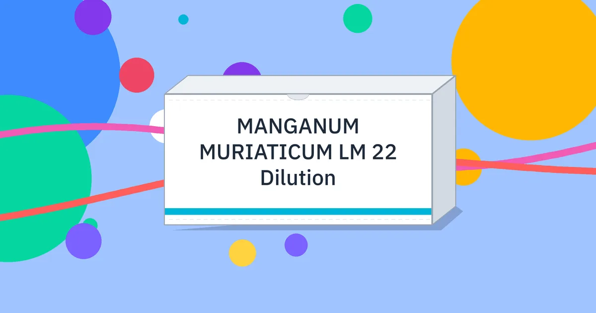 Symbolbild: Packung mit der Aufschrift MANGANUM MURIATICUM LM 22 Dilution (PZN 12943801) – Verfügbarkeit und Bezug in Apotheken in Frankfurt am Main