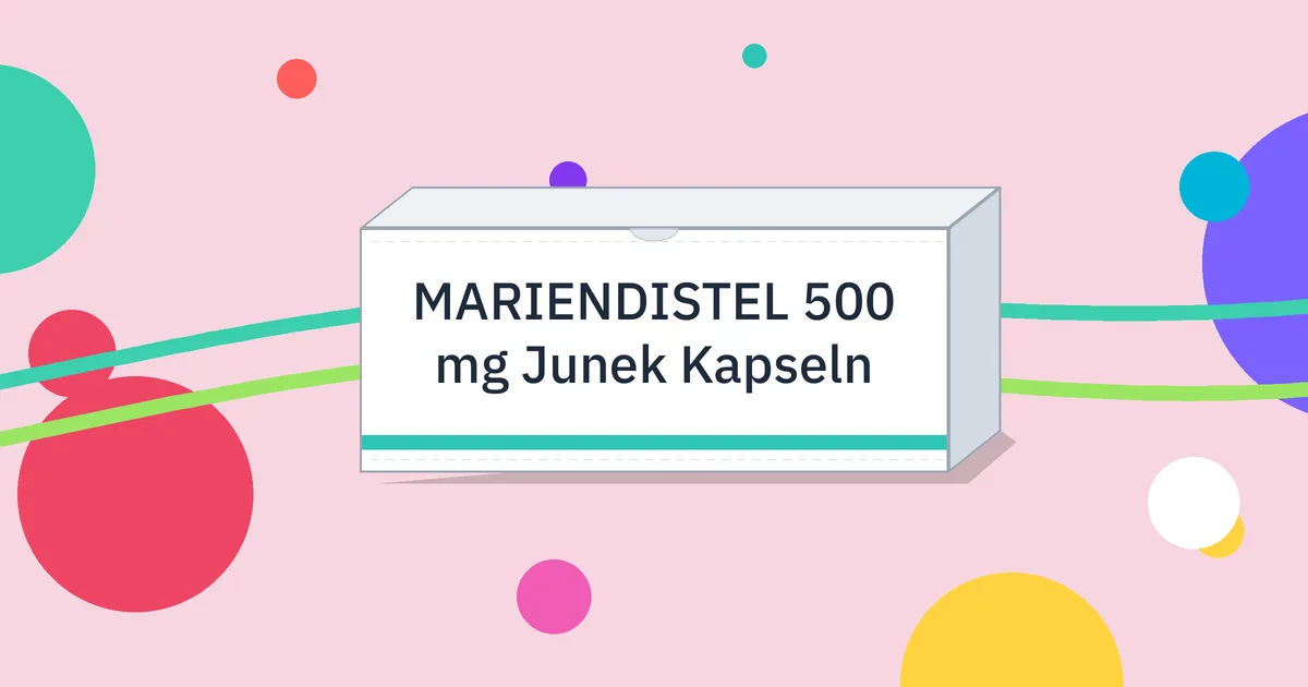 Symbolbild: Packung mit der Aufschrift MARIENDISTEL 500 mg Junek Kapseln (PZN 10051151) – Verfügbarkeit und Bezug in Apotheken in Frankfurt am Main
