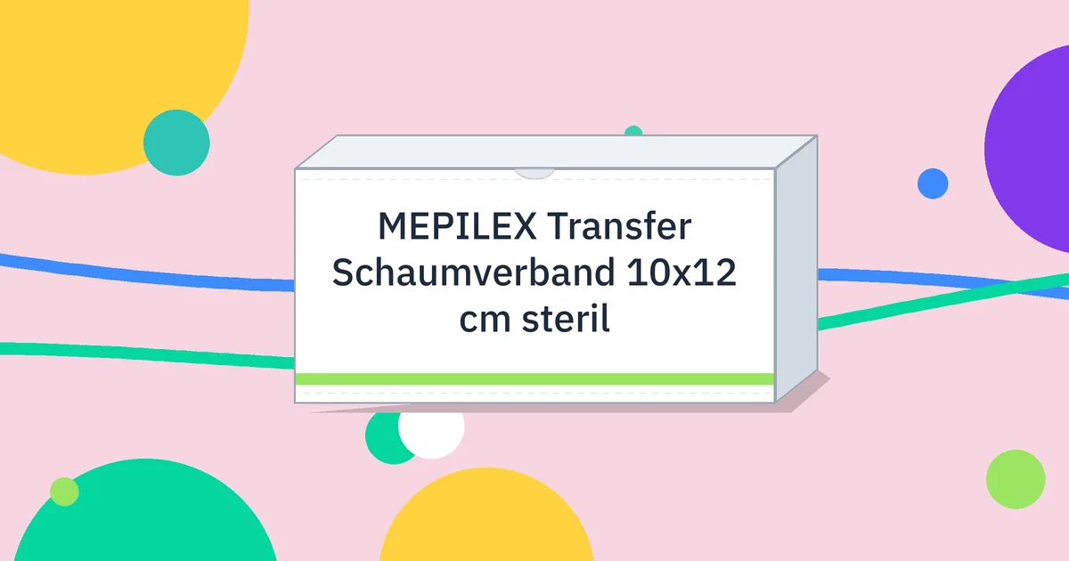 Symbolbild: Packung mit der Aufschrift MEPILEX Transfer Schaumverband 10x12 cm steril (PZN 17972078) – Verfügbarkeit und Bezug in Apotheken in Frankfurt am Main