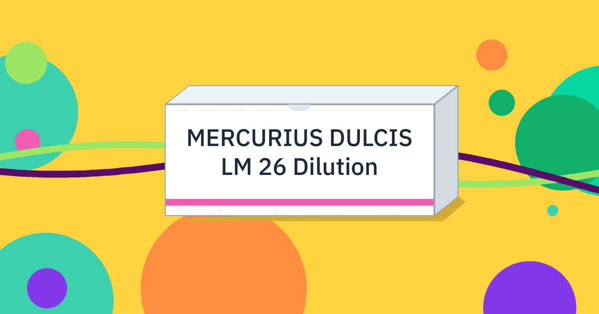 Symbolbild: Packung mit der Aufschrift MERCURIUS DULCIS LM 26 Dilution (PZN 12951522) – Verfügbarkeit und Bezug in Apotheken in Frankfurt am Main