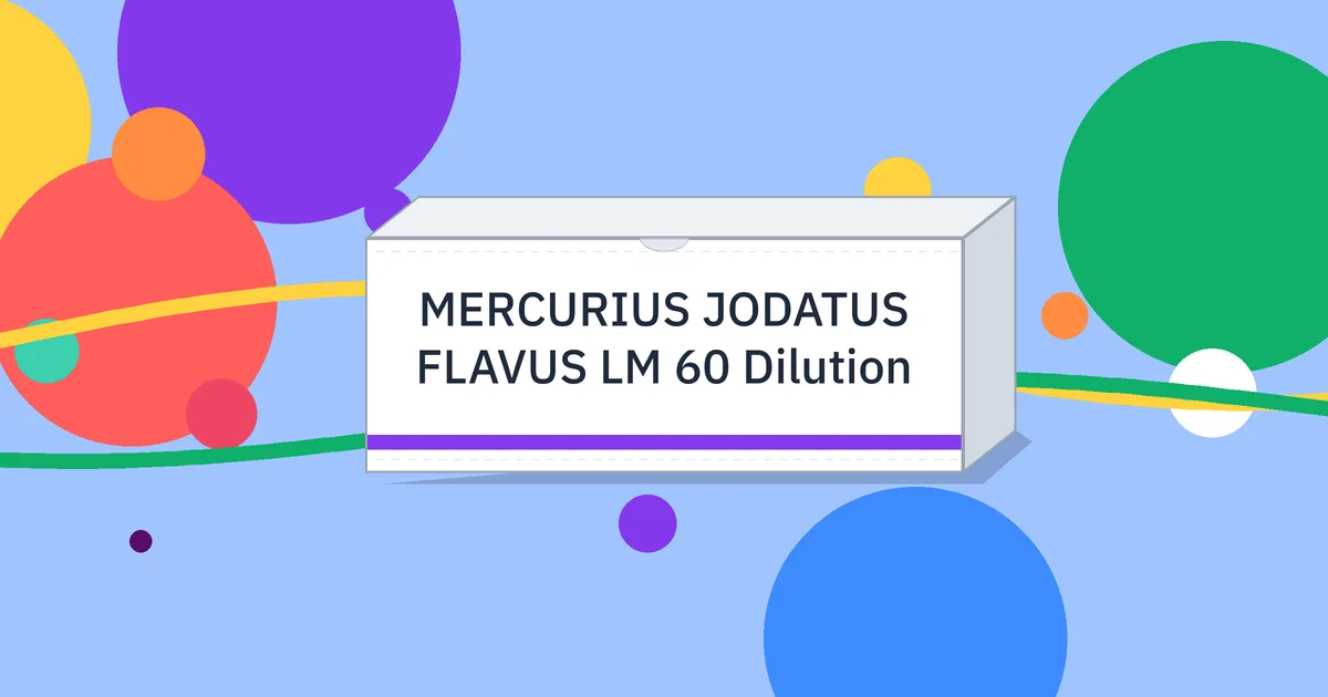 Symbolbild: Packung mit der Aufschrift MERCURIUS JODATUS FLAVUS LM 60 Dilution (PZN 12952065) – Verfügbarkeit und Bezug in Apotheken in Frankfurt am Main