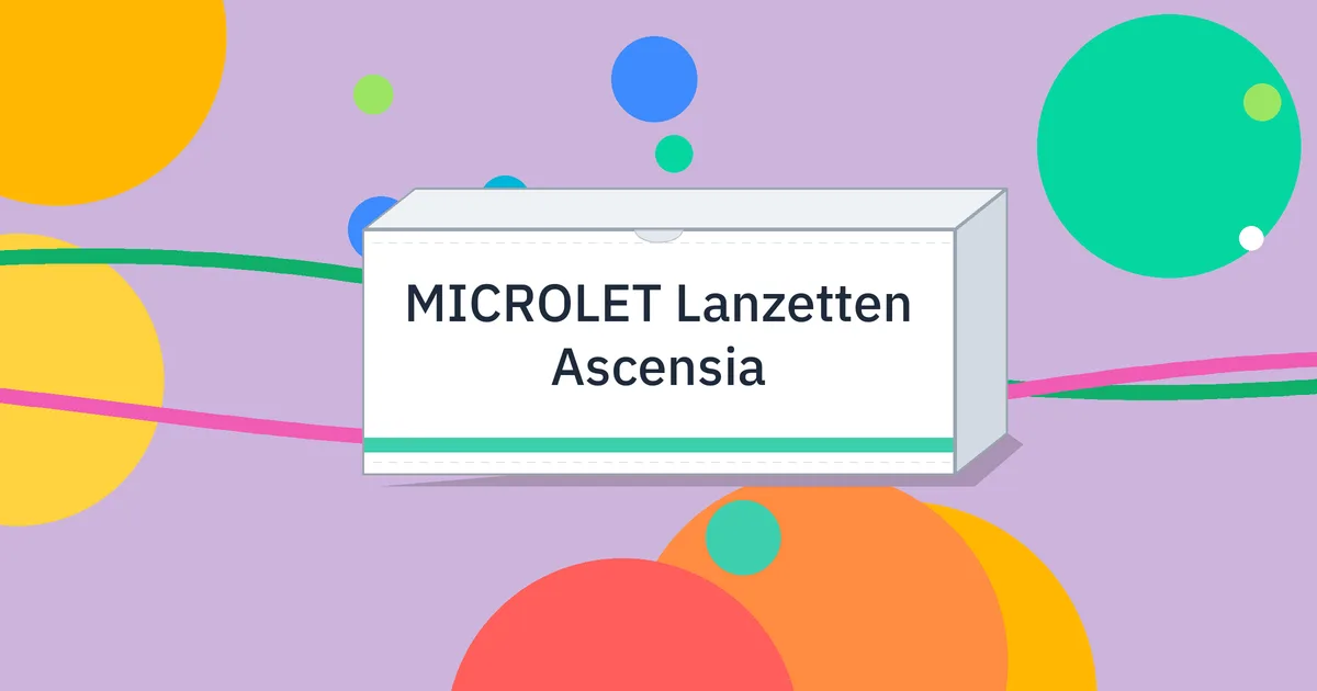 Symbolbild: Packung mit der Aufschrift MICROLET Lanzetten Ascensia (PZN 04739877) – Verfügbarkeit und Bezug in Apotheken in Frankfurt am Main
