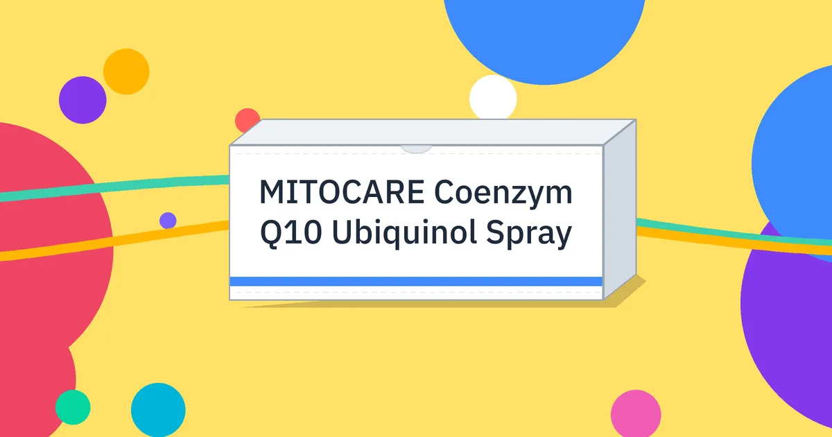 Symbolbild: Packung mit der Aufschrift MITOCARE Coenzym Q10 Ubiquinol Spray (PZN 19408666) – Verfügbarkeit und Bezug in Apotheken in Frankfurt am Main