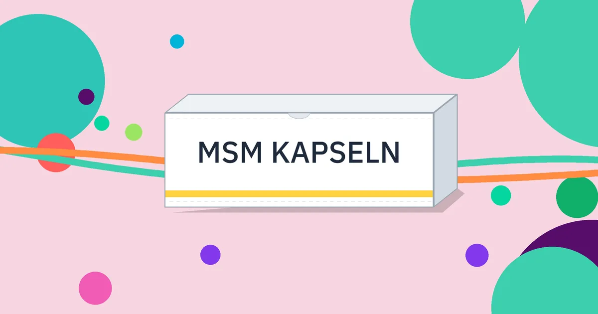 Symbolbild: Packung mit der Aufschrift MSM KAPSELN (PZN 07611468) – Verfügbarkeit und Bezug in Apotheken in Frankfurt am Main